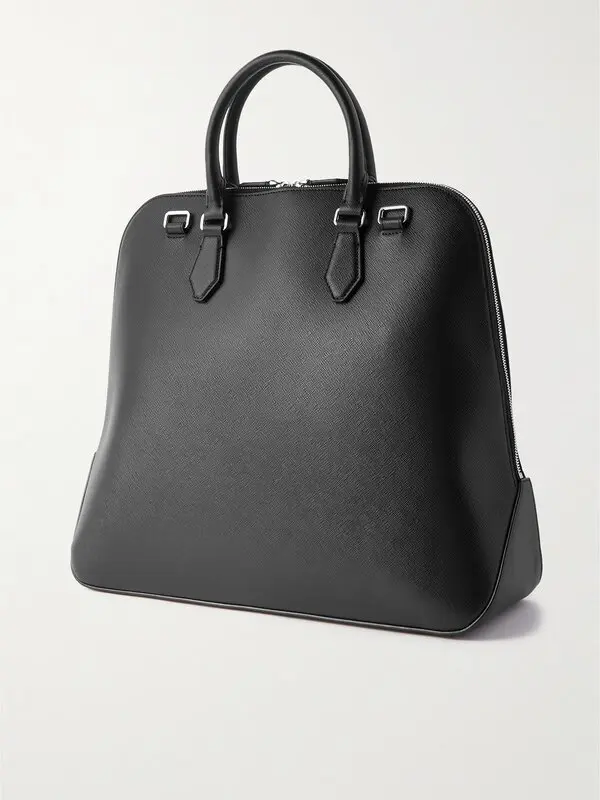 Montblanc Cross-Grain Leather Tote Bag - Black | Editorialist
