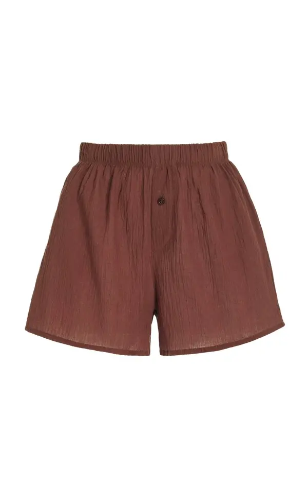Eterne Dylan Cotton Boxer Shorts - Brown