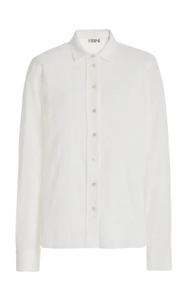 Eterne Jolene Cotton Button-down Shirt - Ivory