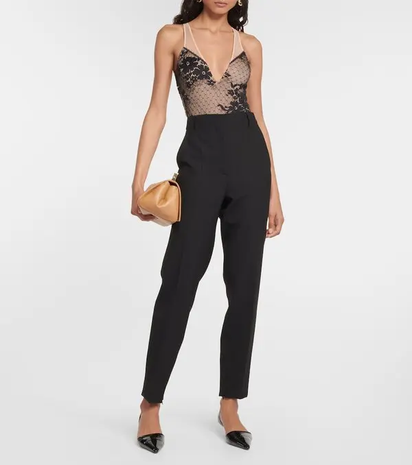 Wolford X N21 Monica Lace-paneled Bodysuit