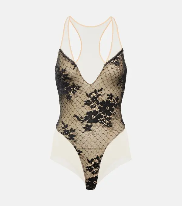 Wolford X N21 Monica Lace-paneled Bodysuit - Multicoloured