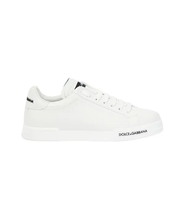 Dolce & Gabbana Logo Leather Sneakers - White