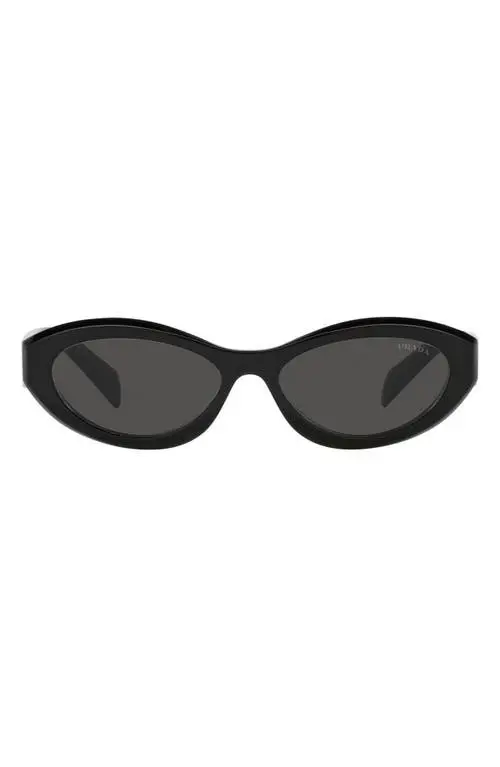 Prada 55mm Irregular Sunglasses - Black