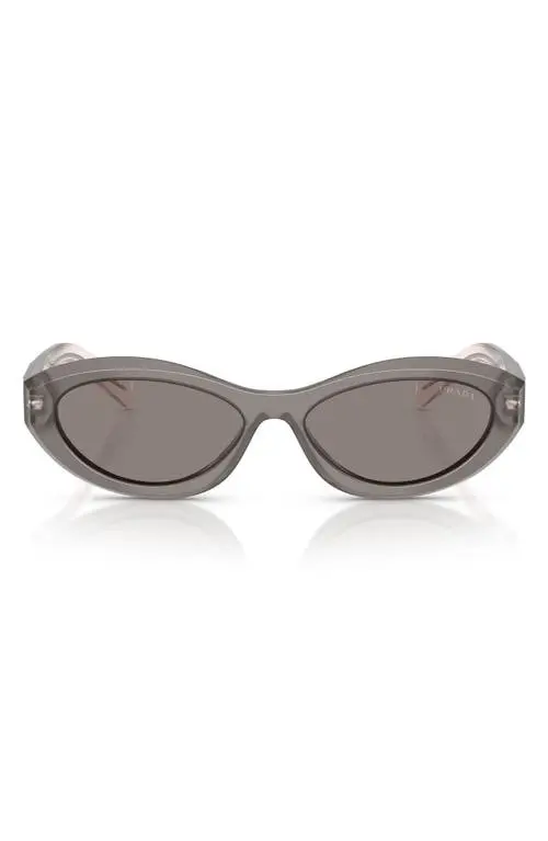 Prada 55mm Irregular Sunglasses - Grey/dark Grey