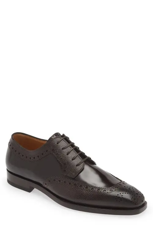 FERRAGAMO Frisco Wingtip Derby - Hickory