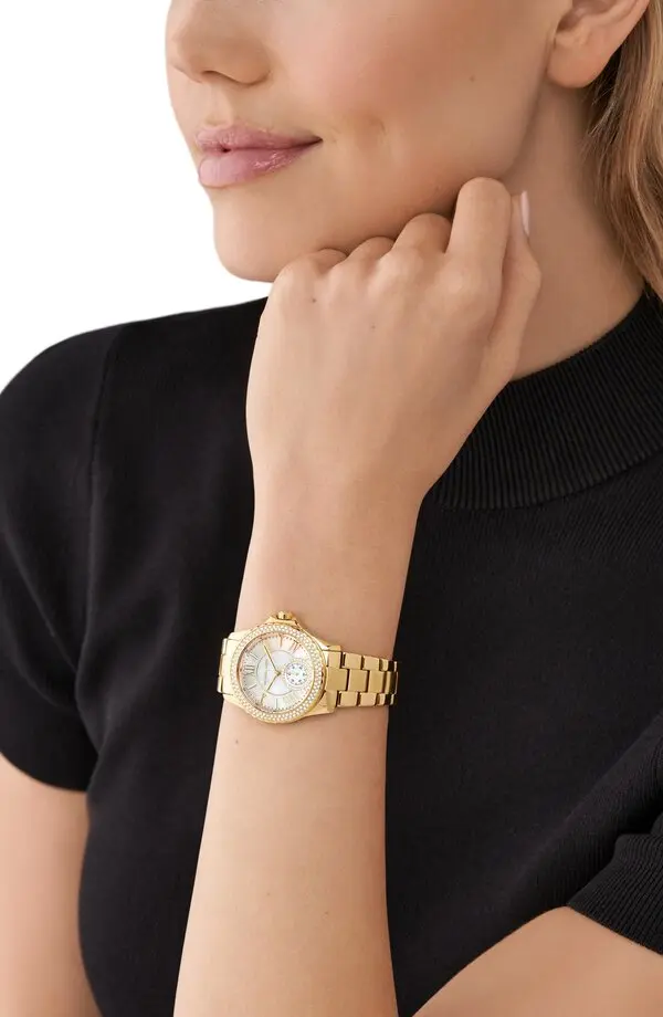 Michael Kors Everest Pavé Bracelet Watch - Gold | Editorialist display picture 1