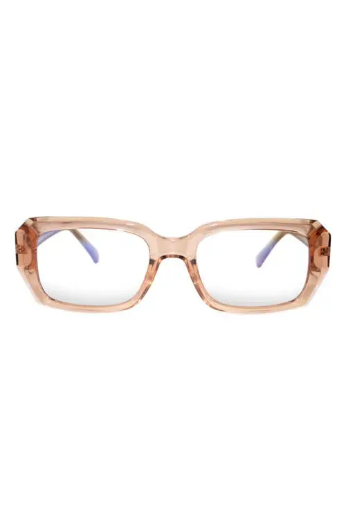 FIFTH & NINTH Noa Rectangular Blue Light Blocking Glasses - Tan/clear