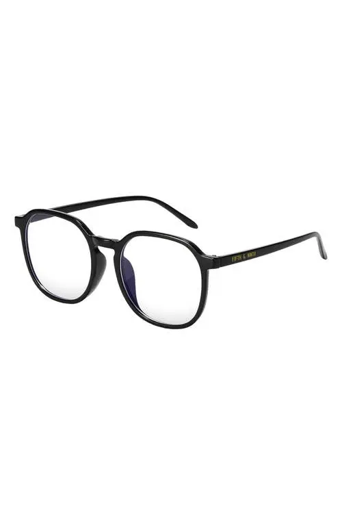 FIFTH & NINTH Blue Light Blocking Round Frame Glasses - Black/ Clear