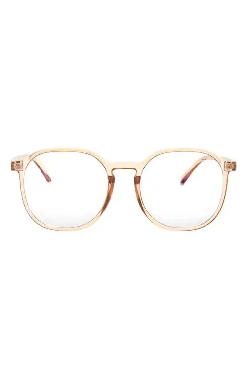 FIFTH & NINTH Blue Light Blocking Round Frame Glasses - Tan/clear