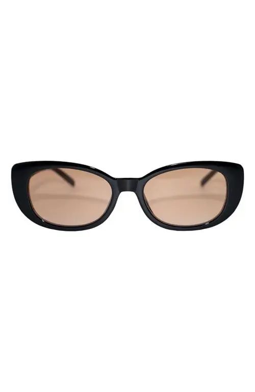 FIFTH & NINTH Dolly Oversized Oval Sunglasses - Black/ Rose