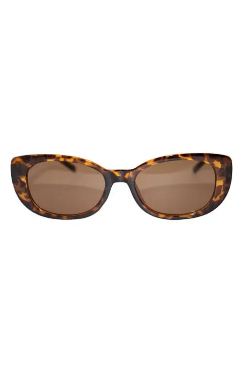 FIFTH & NINTH Dolly Oversized Oval Sunglasses - Torte/brown
