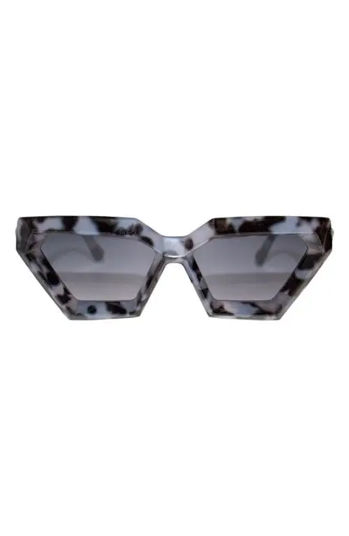 FIFTH & NINTH Alaia 53mm Polarized Cat Eye Sunglasses - Black Torte/black