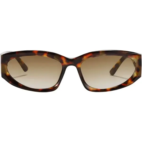 FIFTH & NINTH 59mm Polarized Oval Sunglasses - Torte/brown
