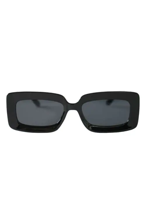 FIFTH & NINTH River Rectangular Sunglasses - Black/ Black