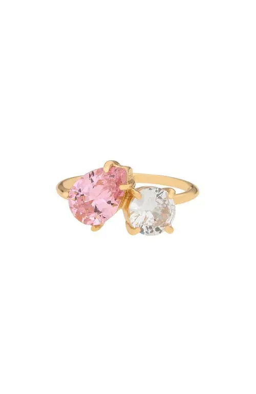 Ettika Cubic Zirconia Statement Ring - Pink