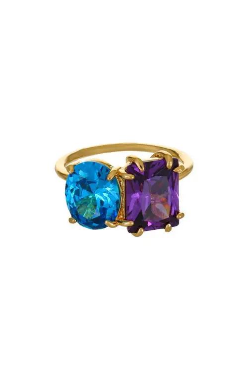Ettika Cubic Zirconia Statement Ring - Purple
