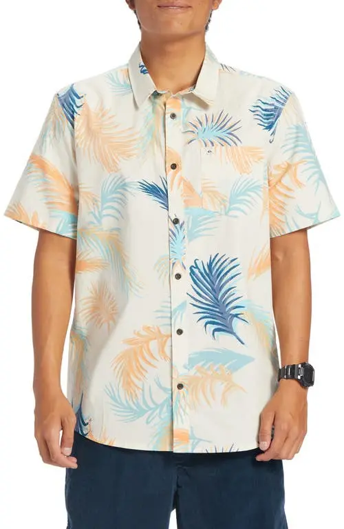 Quiksilver Tropical Glitch Short Sleeve Organic Cotton Button-up Shirt