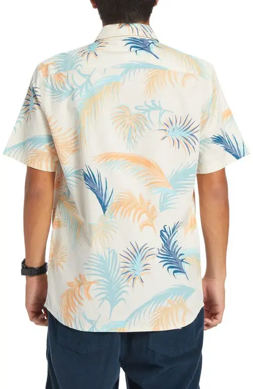 Quiksilver Tropical Glitch Short Sleeve Organic Cotton Button-up Shirt