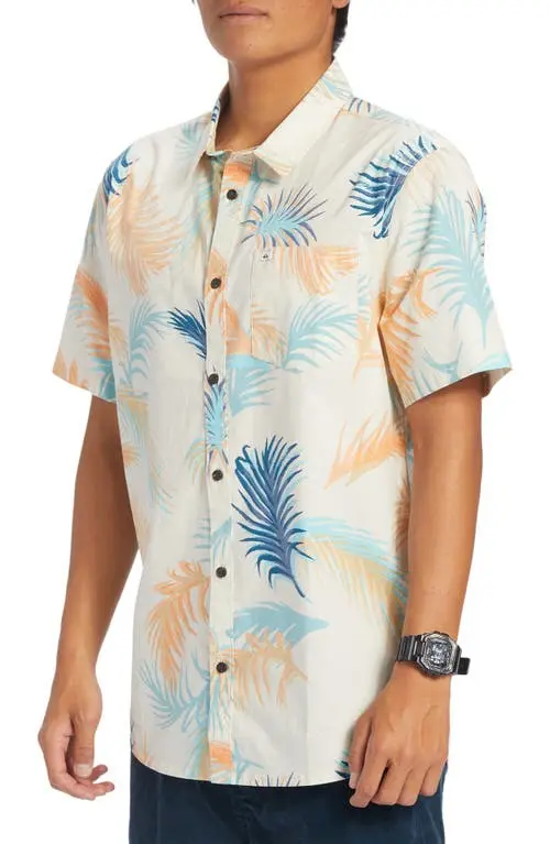 Quiksilver Tropical Glitch Short Sleeve Organic Cotton Button-up Shirt