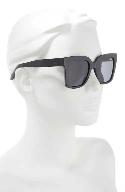 Quay Icy 52mm Square Polarized Sunglasses In Black/Black  display picture 2