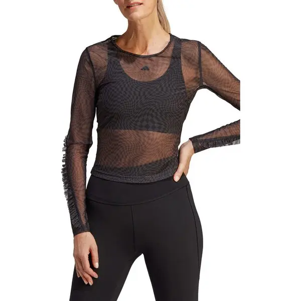Adidas Print Clash Long Sleeve Yoga Shirt