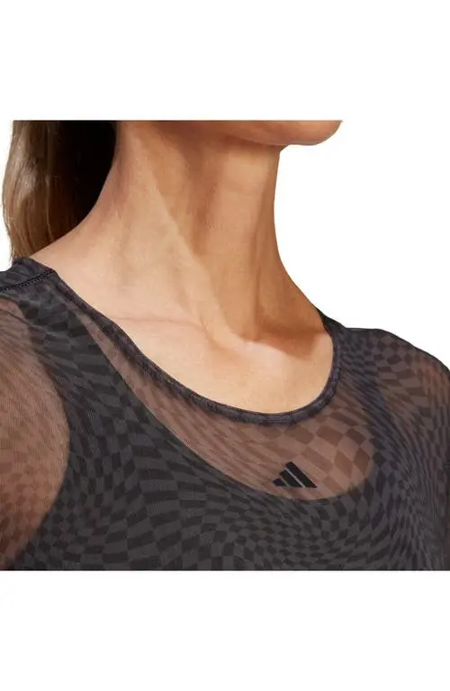 Adidas Print Clash Long Sleeve Yoga Shirt