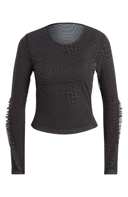 Adidas Print Clash Long Sleeve Yoga Shirt