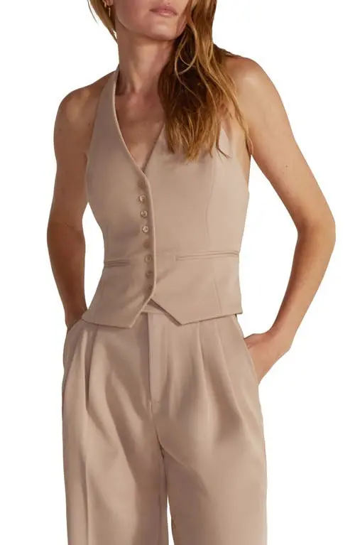 FAVORITE DAUGHTER The Favorite Halter Neck Vest - Beige