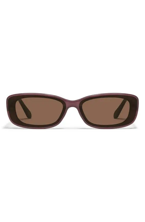 Quay Vibe Check 62mm Square Sunglasses - Plum/brown