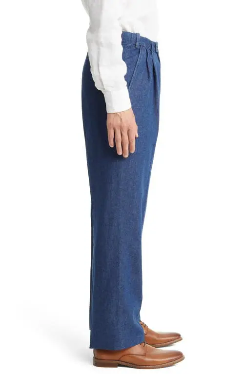 Berle Pleated Denim Trousers