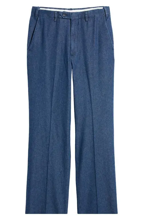 Berle Pleated Denim Trousers