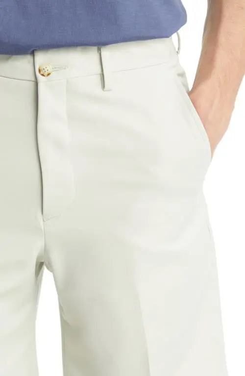 Berle Flat Front Shorts - Stone