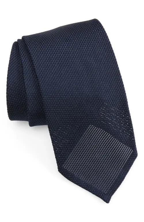 Thom Sweeney Silk Grenadine Neck Tie - Navy
