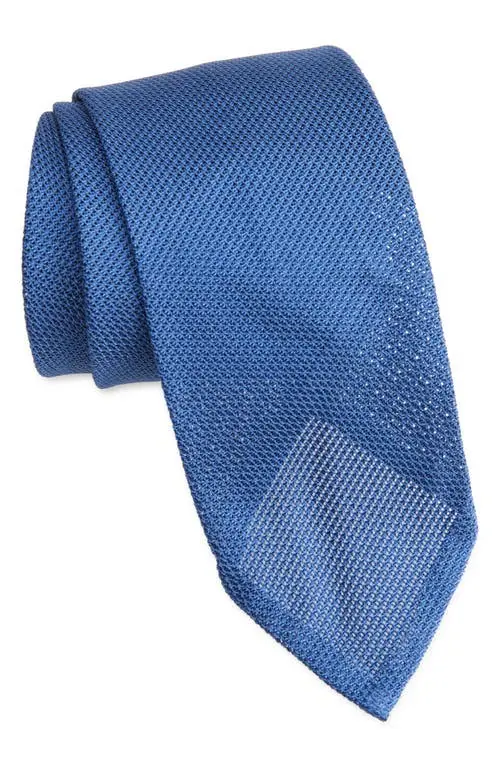 Thom Sweeney Silk Grenadine Neck Tie - Slate Grey