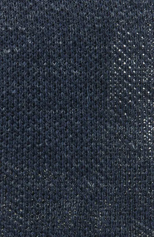 Thom Sweeney Linen Knit Neck Tie - Navy