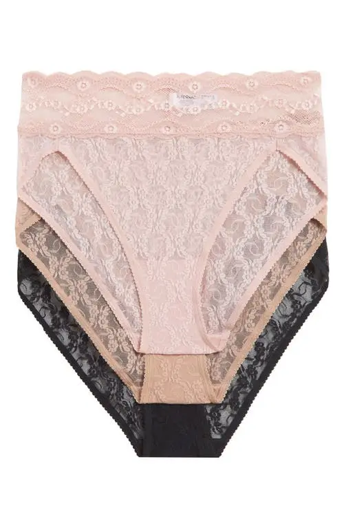 Wacoal Assorted 3-pack Lace Kiss High Cut Briefs - Lace Kiss Basic 2