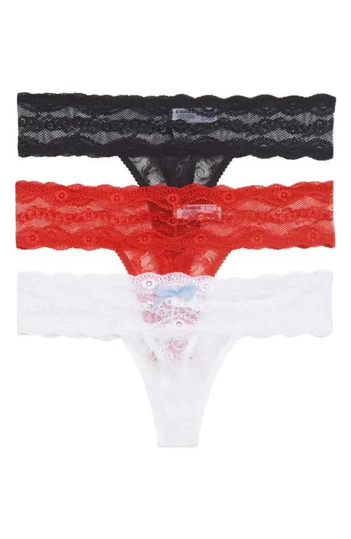 Wacoal Assorted 3-pack Lace Kiss Thongs - Lace Kiss Basic 1
