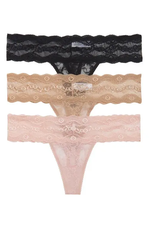 Wacoal Assorted 3-pack Lace Kiss Thongs - Lace Kiss Basic 2