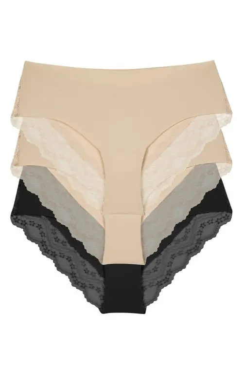 Wacoal B.bare Assorted 3-pack Cheeky Tangas - B.bare Basic 1
