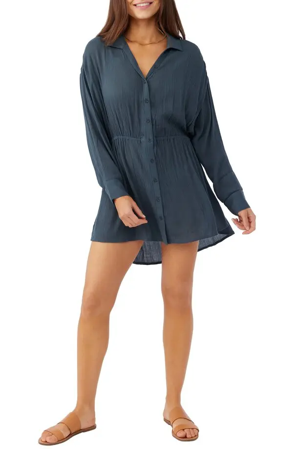 O'Neill Cami Long Sleeve Cover-up Shirtdress