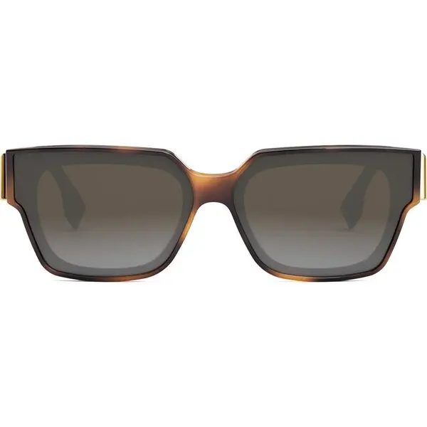 Fendi First 63mm Rectangular Sunglasses In Blonde Havana  display picture 1