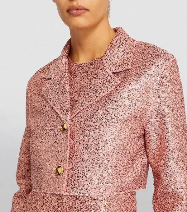 St. John Cropped Sequin Jacket