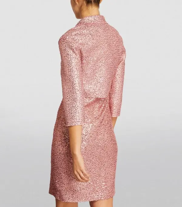 St. John Cropped Sequin Jacket