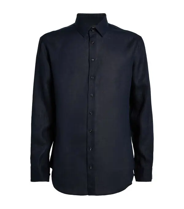 Giorgio Armani Cotton-blend Shirt - Blue