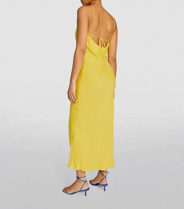 the line by k florence dress Florence - Cement Satin Maxi Slip Dress