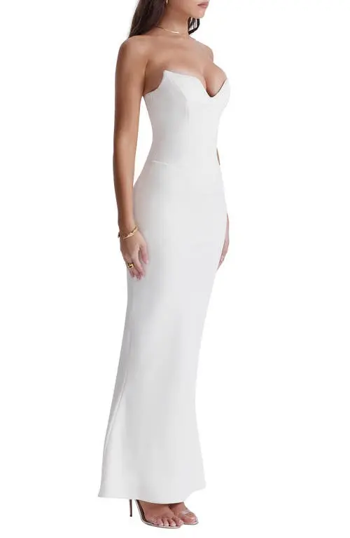 tamara ivory strapless corset dress House Of CB Tamara Strapless Corset Dress Ivory Size AU 8
