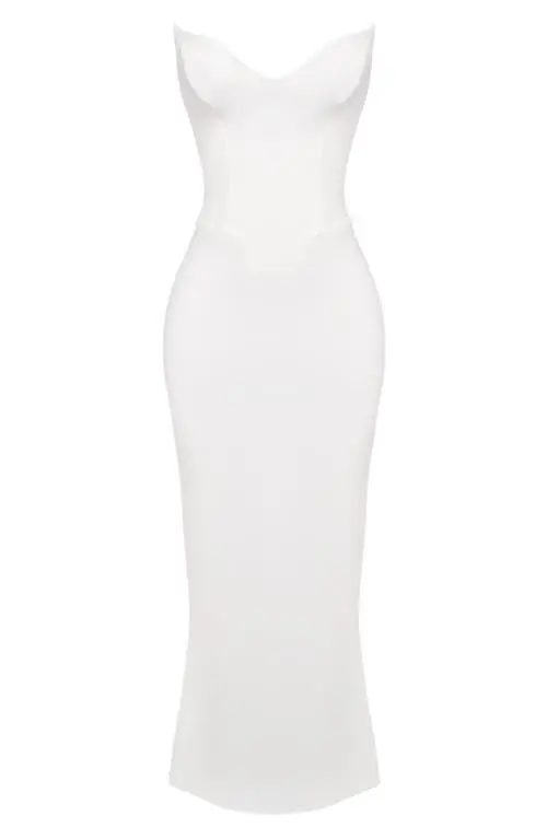tamara ivory strapless corset dress Clothing : Maxi Dresses : 'Tamara' Ivory Strapless Corset Dress