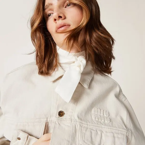Miu Miu Denim Jacket - Ecru | Editorialist