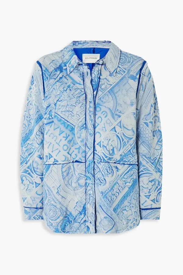 HOLZWEILER Bino Padded Printed Crepe Jacket