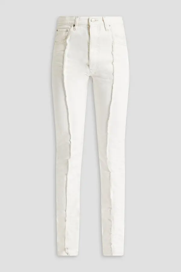 MAISON MARGIELA High-rise Slim-leg Jeans - White